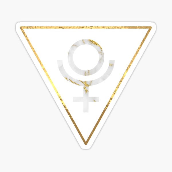 "Pluto sign symbol in gold marble texture" Sticker for Sale by ...