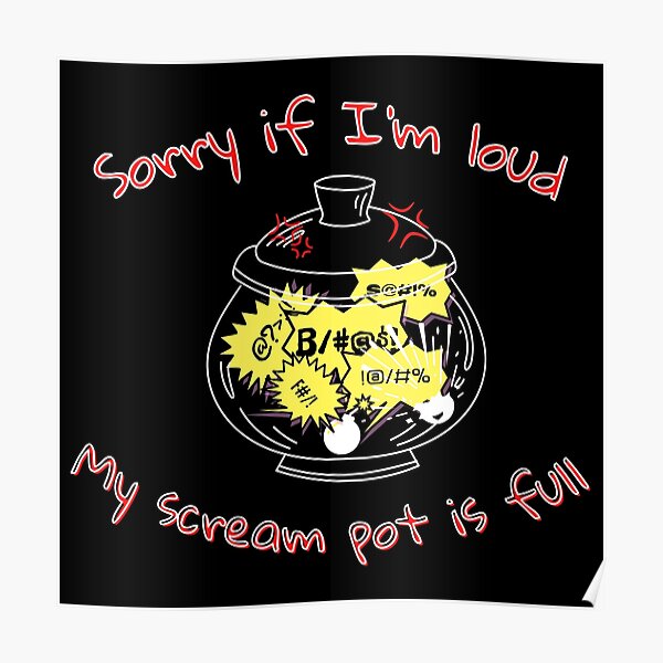 Póster «Copia de Scream pot para paños negros» de KB-style | Redbubble