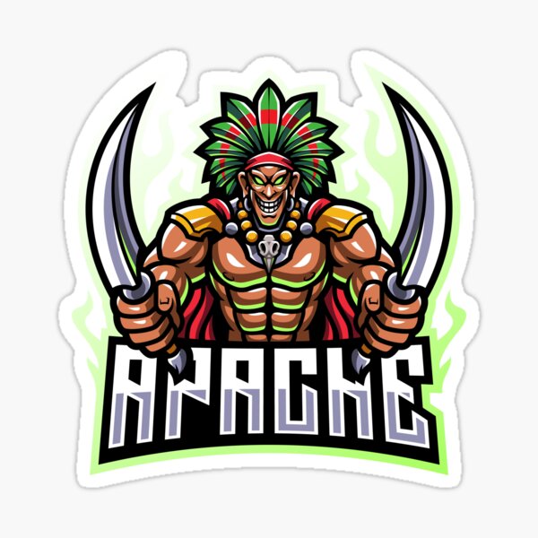"Apache" Sticker for Sale by WOLFFOLINS | Redbubble