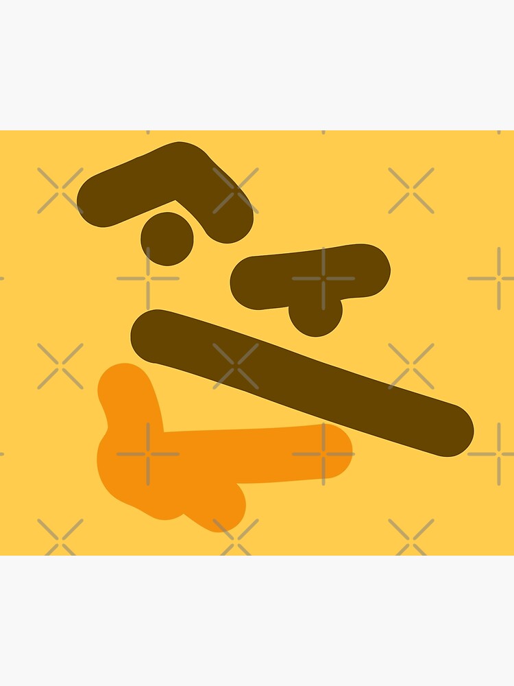 "Emote Thonk Thinking Emoji Face Meme Thonking" Poster for Sale by ...