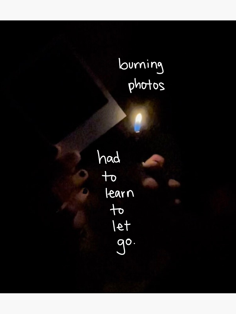 Burning Photos Had To Learn To Let Go Collage Sticker For Sale By Ryliedoesart Redbubble