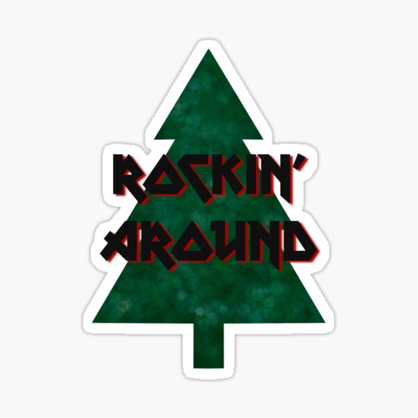 "Rockin’ Around" Sticker for Sale by BlackCatArtBB | Redbubble
