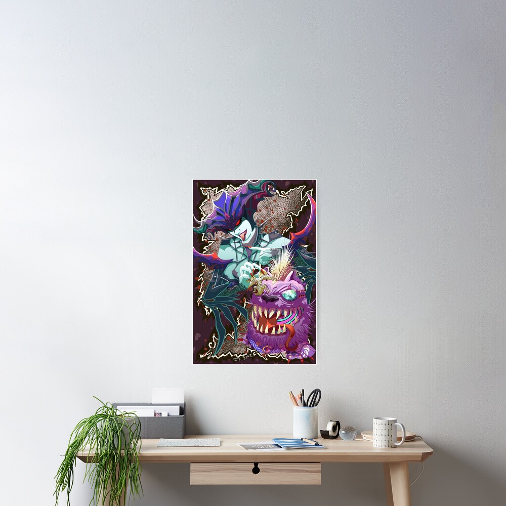 "Double Demons" Poster for Sale by MsDigglesworth | Redbubble