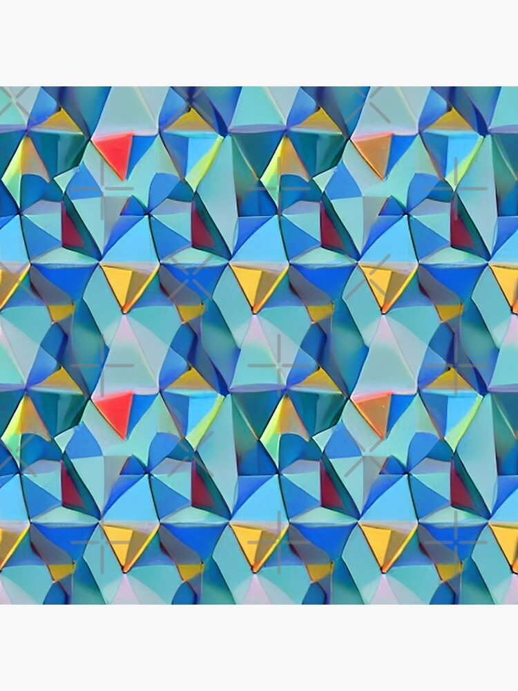 "Seamless Watercolor Triangular Prism Pattern #4" Poster for Sale by ...