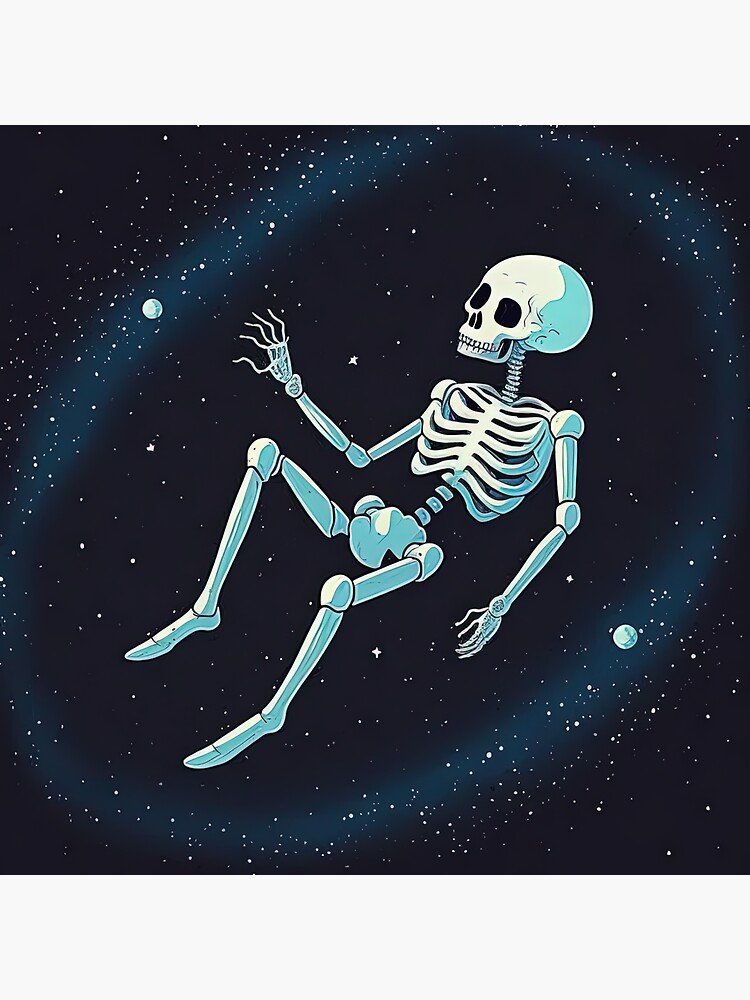 "Chilling Skeleton" Sticker for Sale by Chillapy | Redbubble