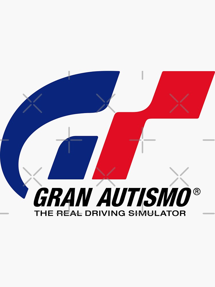 Pegatina «Logotipo de Gran Autismo | Gran Turismo logo parodia meme ...
