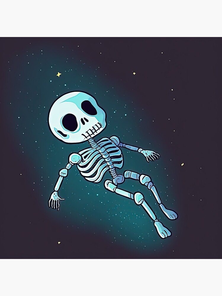 "Chilling Skeleton" Poster for Sale by Chillapy | Redbubble