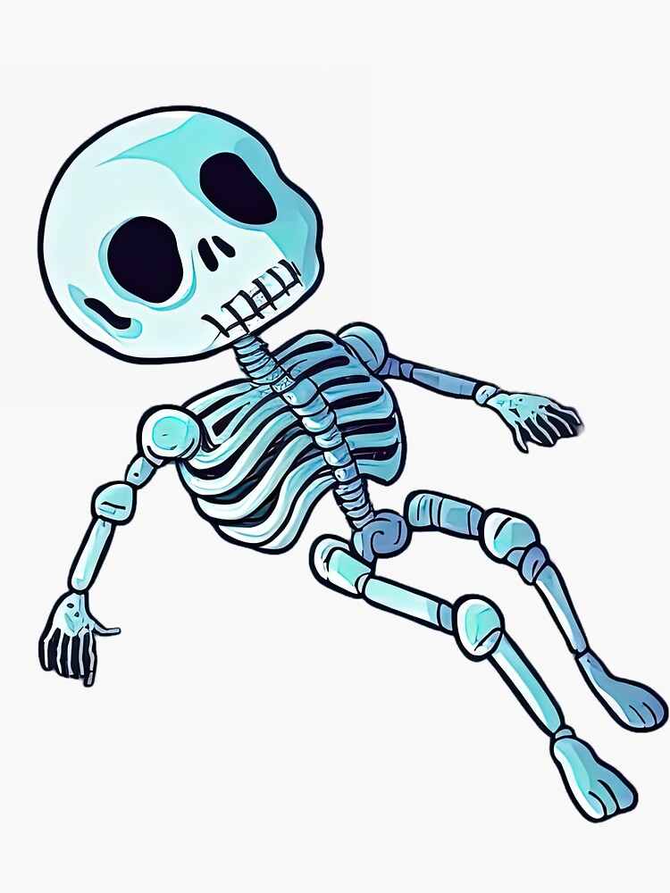 "Chilling Skeleton" Sticker for Sale by Chillapy | Redbubble