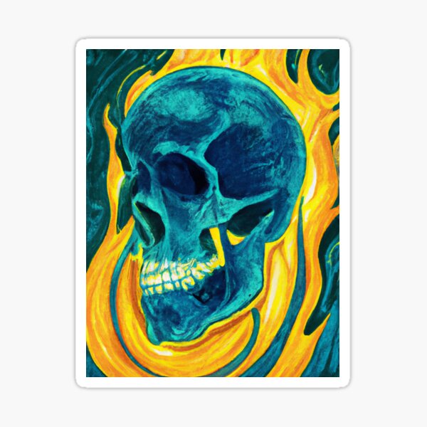 "Vincent Van Gogh Styled Skull Design Remake Starry Night Style ...