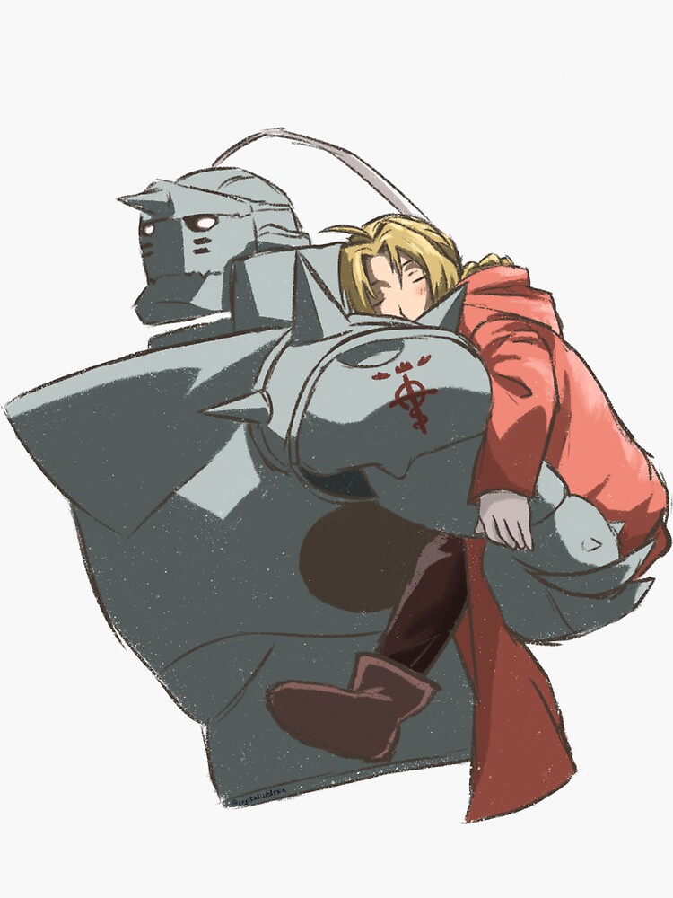 "Edward and Alphonse (FMA)" Sticker for Sale by Crystalizedrain | Redbubble