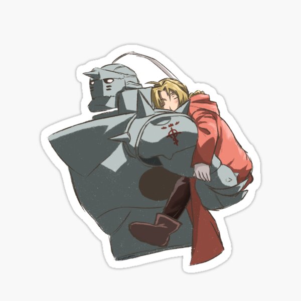 "Edward and Alphonse (FMA)" Sticker for Sale by Crystalizedrain | Redbubble