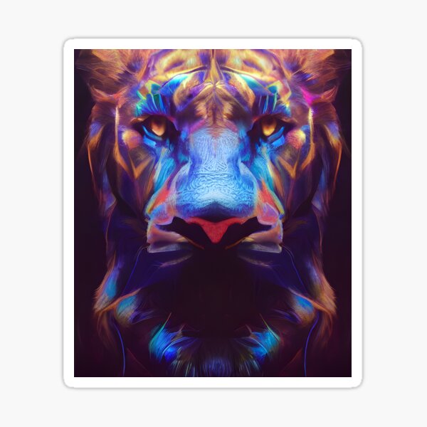 "Neon Tiger" Sticker for Sale by O-V-C | Redbubble
