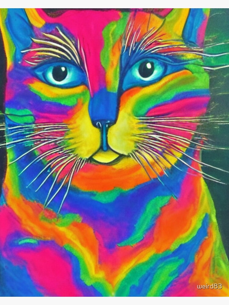 "Tie dye cat Fuzzy kitten fur cute Kitty party colorful pet dance ...