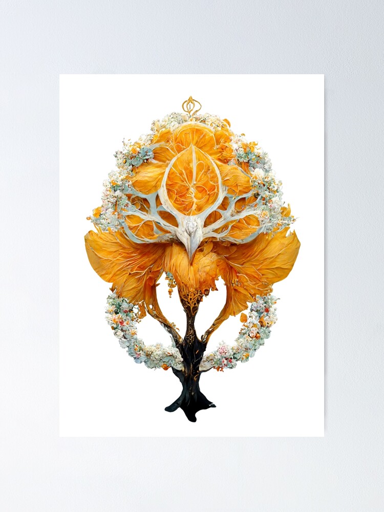 "Mysterious orange tree" Poster for Sale by GorinART | Redbubble