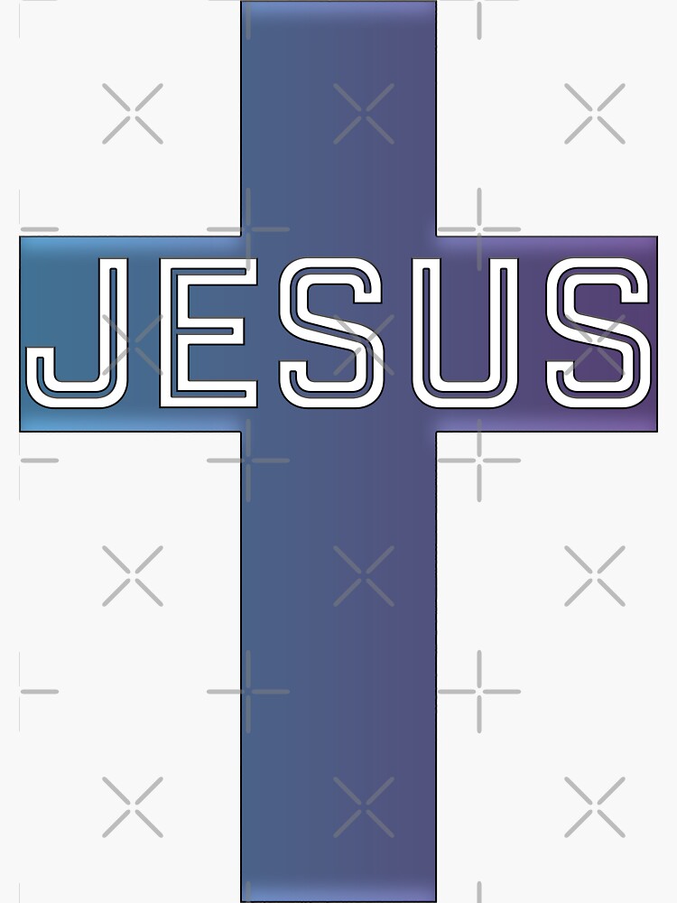 "Jesus Cross " Sticker for Sale by ThruGraceDesign | Redbubble
