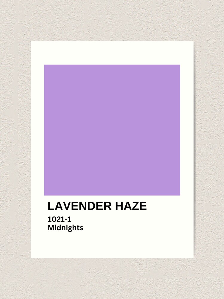 "Lavender Haze Midnights Pantone Paint Chip " Art Print for Sale by ...