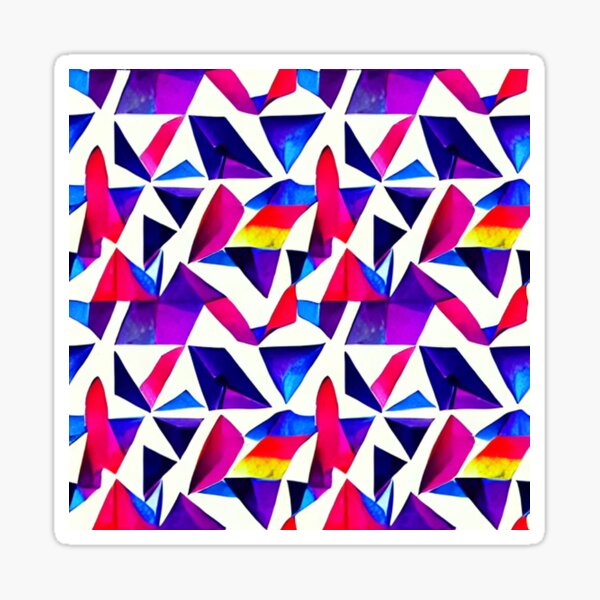 "Seamless Watercolor Triangular Prism Pattern #10" Sticker for Sale by ...