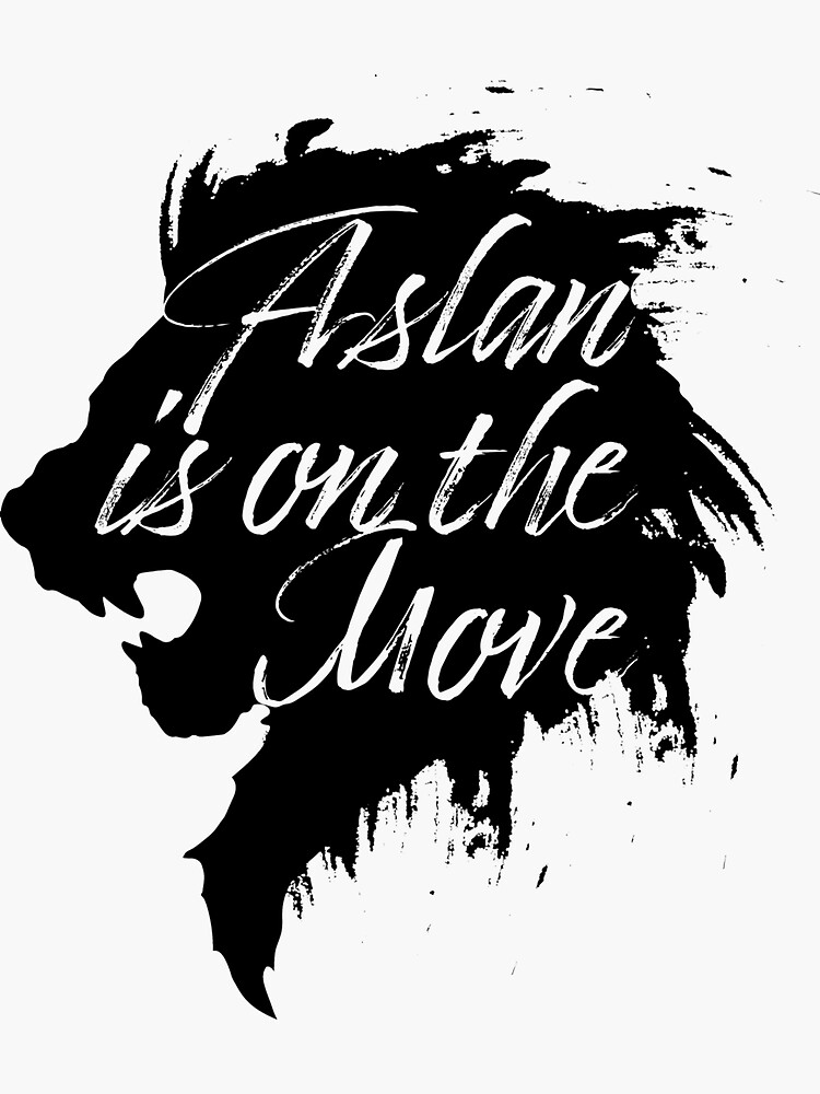 "Aslan is on the Move" Sticker for Sale by pickjesusktkeit | Redbubble