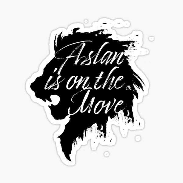 "Aslan is on the Move" Sticker for Sale by pickjesusktkeit | Redbubble