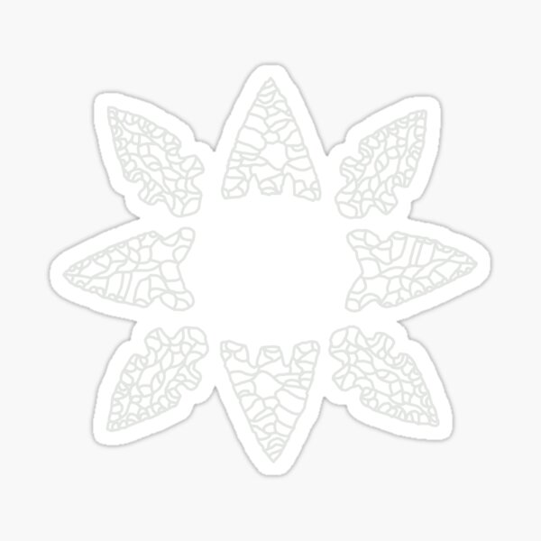 "Arrowheads Arranged in a Sun" Sticker for Sale by Trowel-Tales | Redbubble