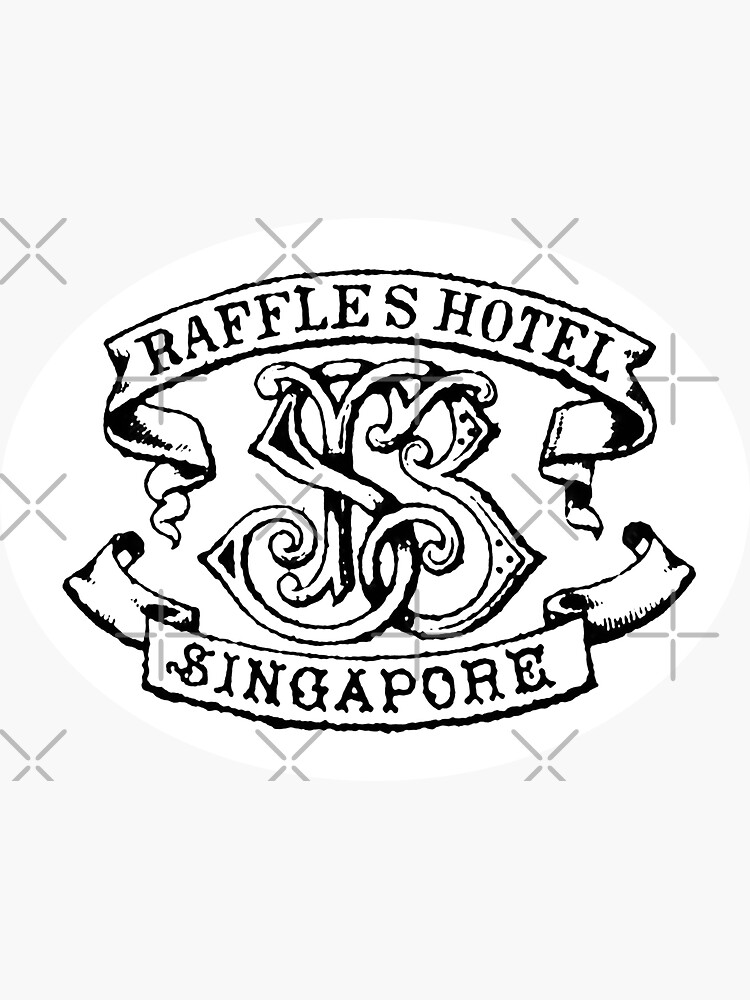 "Raffles Singapore Vintage Logo" Sticker for Sale by RoadTrain1966 ...