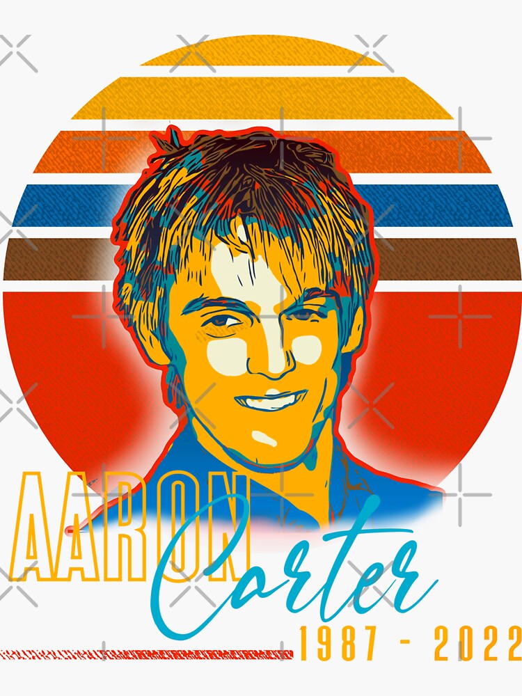 "Aaron Carter tribute v2" Sticker for Sale by mwebba2005 | Redbubble