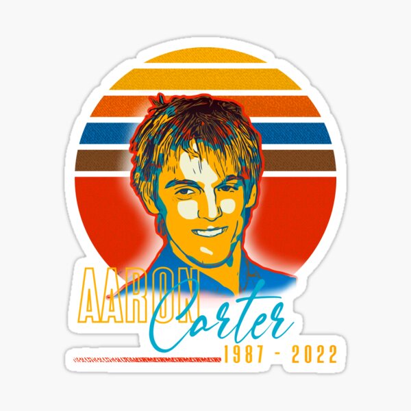"Aaron Carter tribute v2" Sticker for Sale by mwebba2005 | Redbubble