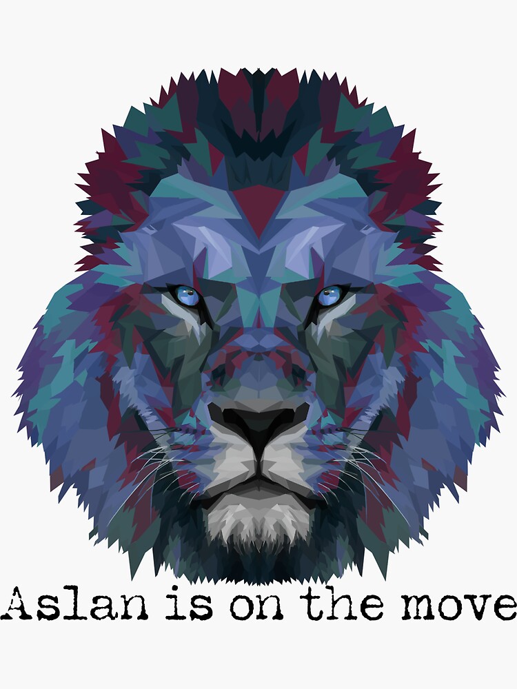 "Aslan is on the Move" Sticker for Sale by pickjesusktkeit | Redbubble