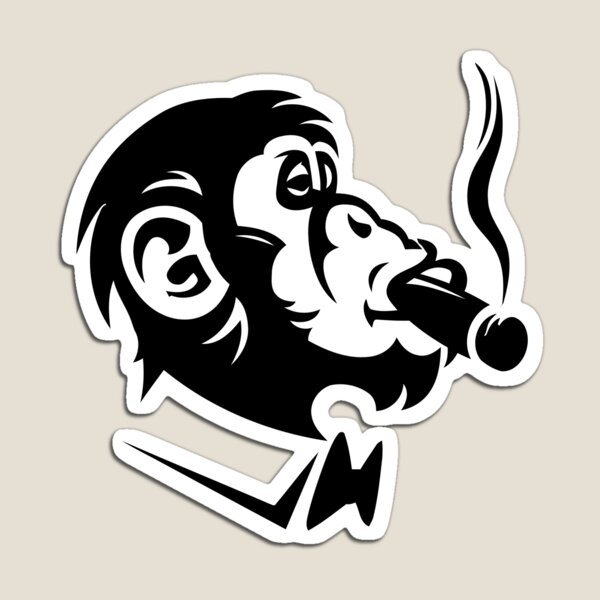 "Monkey Gorilla Smoking" Magnet for Sale by C-m-o-o-n ★ ★ ★ ★ ★ | Redbubble