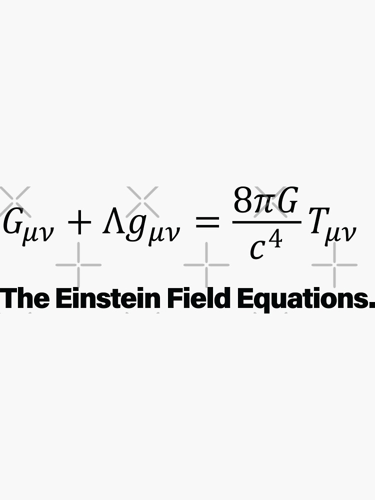 "Einstein Field Equations" Sticker for Sale by ScienceCorner | Redbubble
