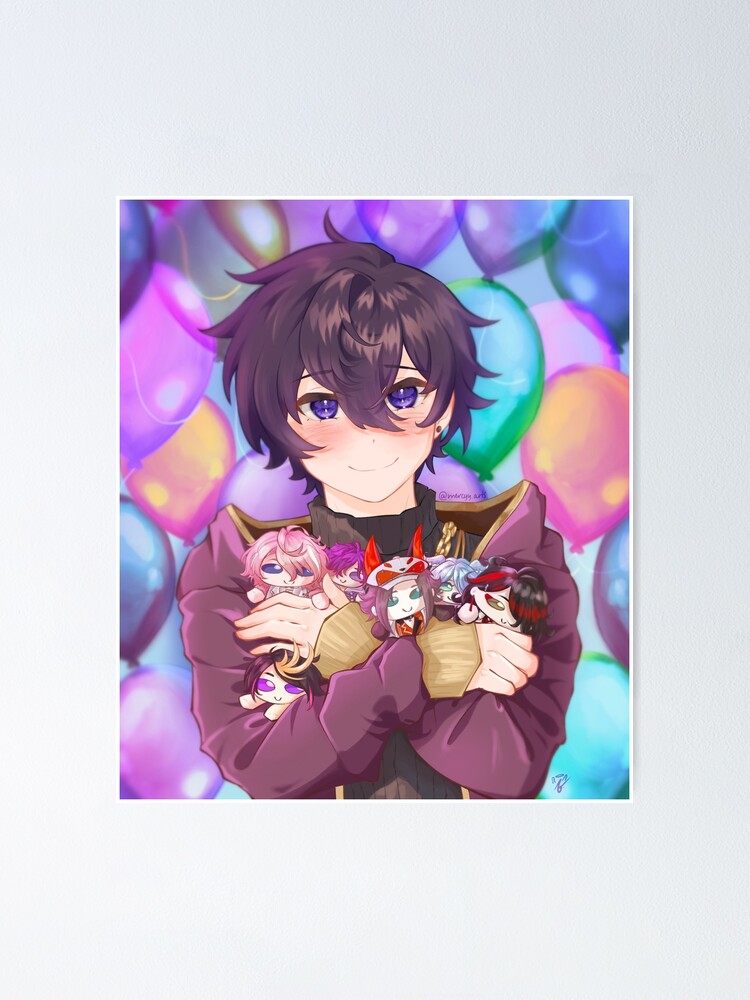 Poster « Shoto Shxtou Vtuber Anniversaire Art », par mercyy-arts ...