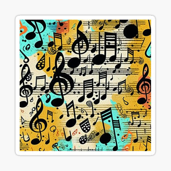 "Music Notes" Sticker for Sale by BraveFellow | Redbubble