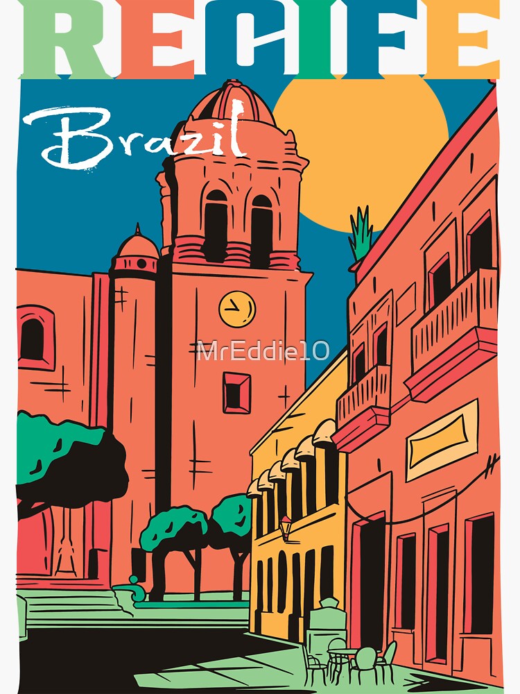 "Recife Pernambuco Brasil Vintage" Sticker for Sale by MrEddie10 ...