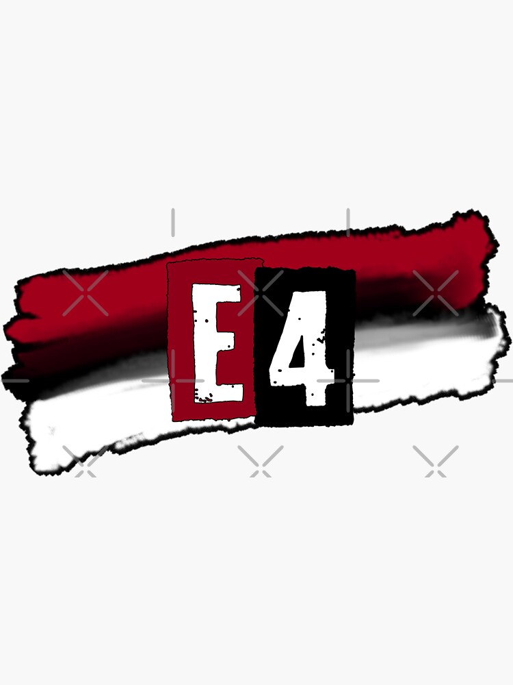 "E4 Logo" Sticker for Sale by E4Relyks | Redbubble