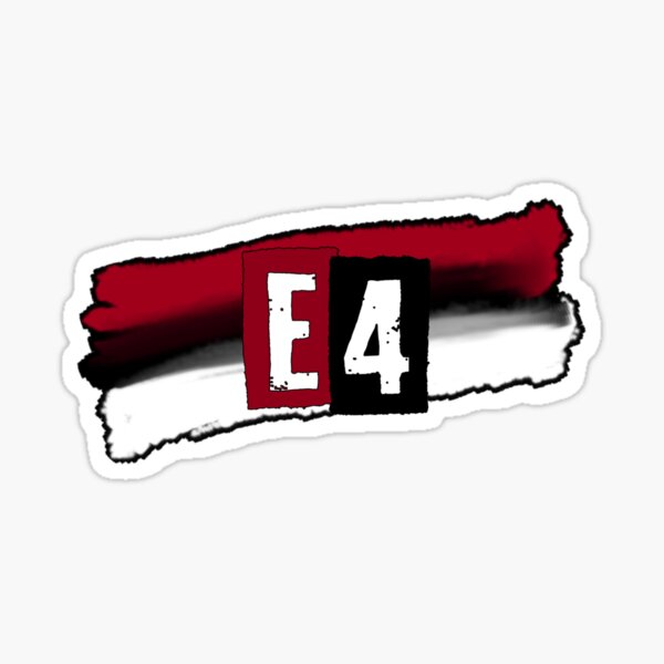 "E4 Logo" Sticker for Sale by E4Relyks | Redbubble