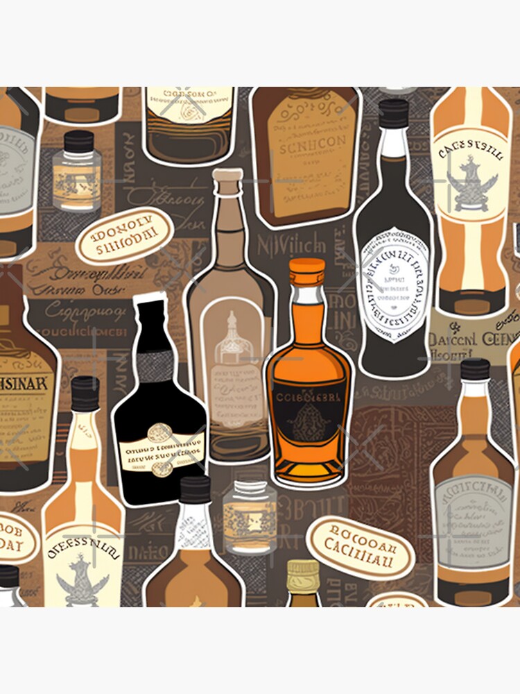 "Whiskey" Sticker for Sale by BraveFellow | Redbubble