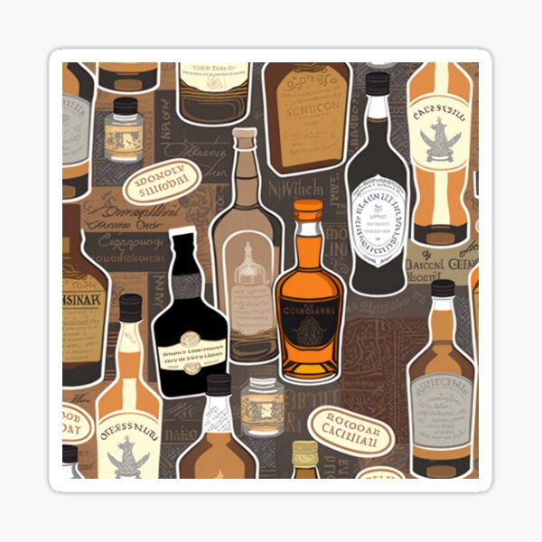 "Whiskey" Sticker for Sale by BraveFellow | Redbubble