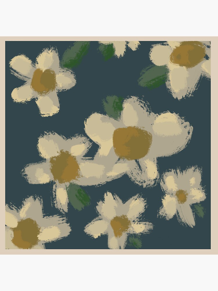 "funky cool daisy flowers " Sticker for Sale by strawbsurprise | Redbubble