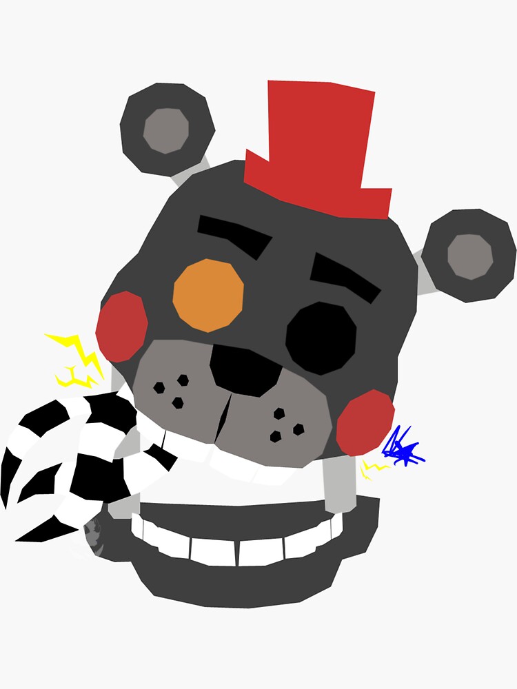 "Lefty Low Poly ( FNaF Freddy Fazbear's Pizzeria Simulator )" Sticker ...