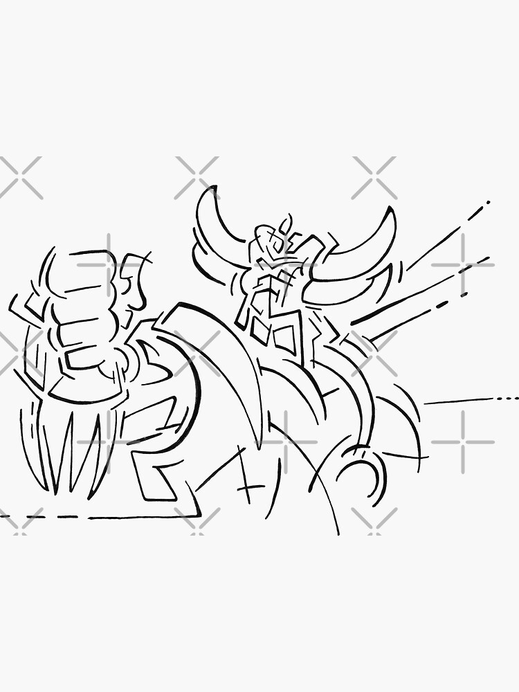 "Grendizer - Pale background" Sticker for Sale by stephanpaquet | Redbubble