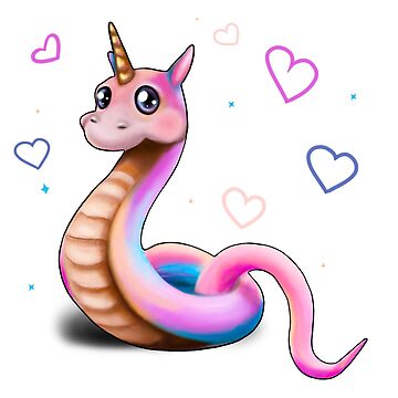 "Unicorn Snake" Art Board Print for Sale by Heather Land | Redbubble