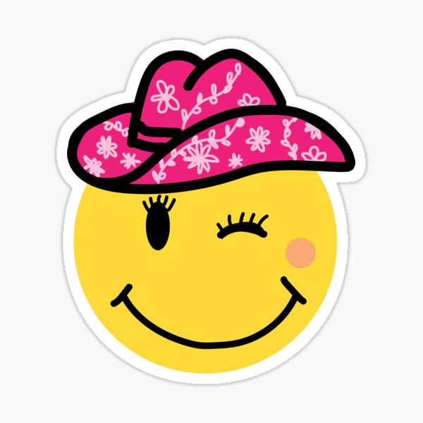 "Smiley Cowgirl" Sticker for Sale by mkglass02 | Redbubble