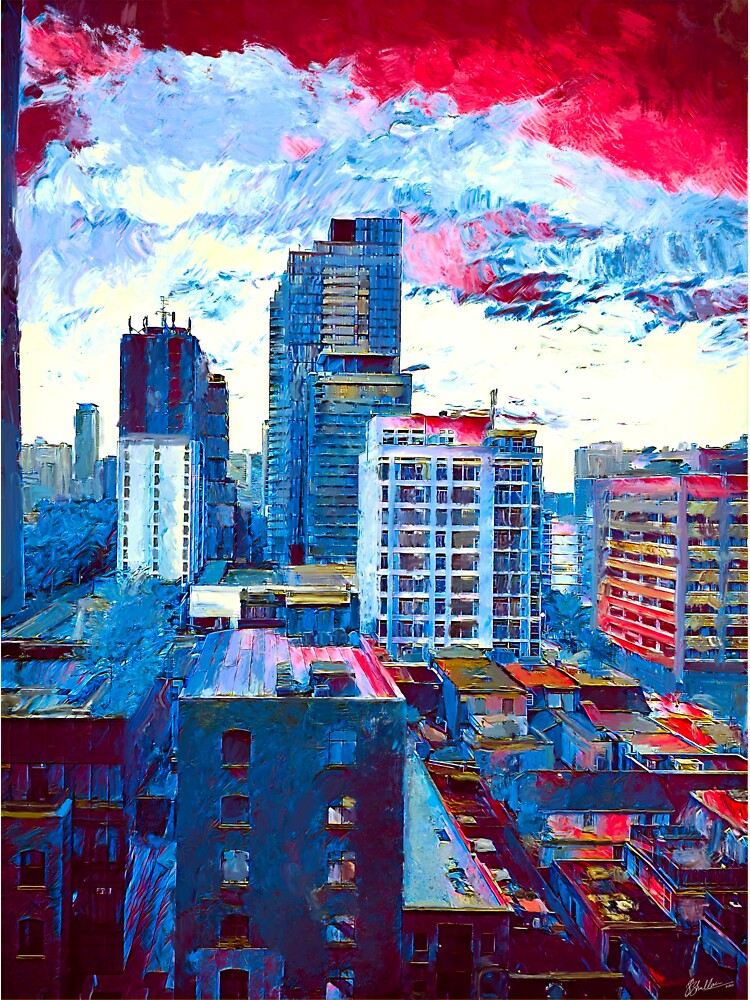"Toronto Red Skies" Sticker for Sale by Tejbeerbhullar | Redbubble