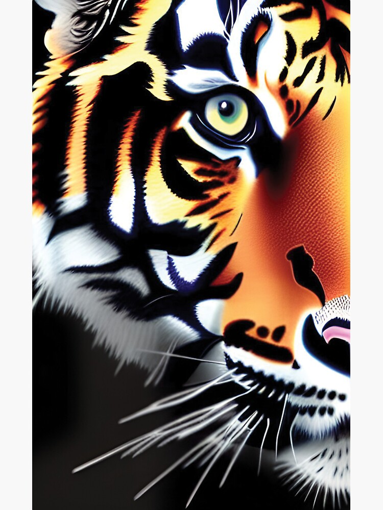 "Close Up Drawing of a Tiger" Sticker for Sale by AImageX | Redbubble