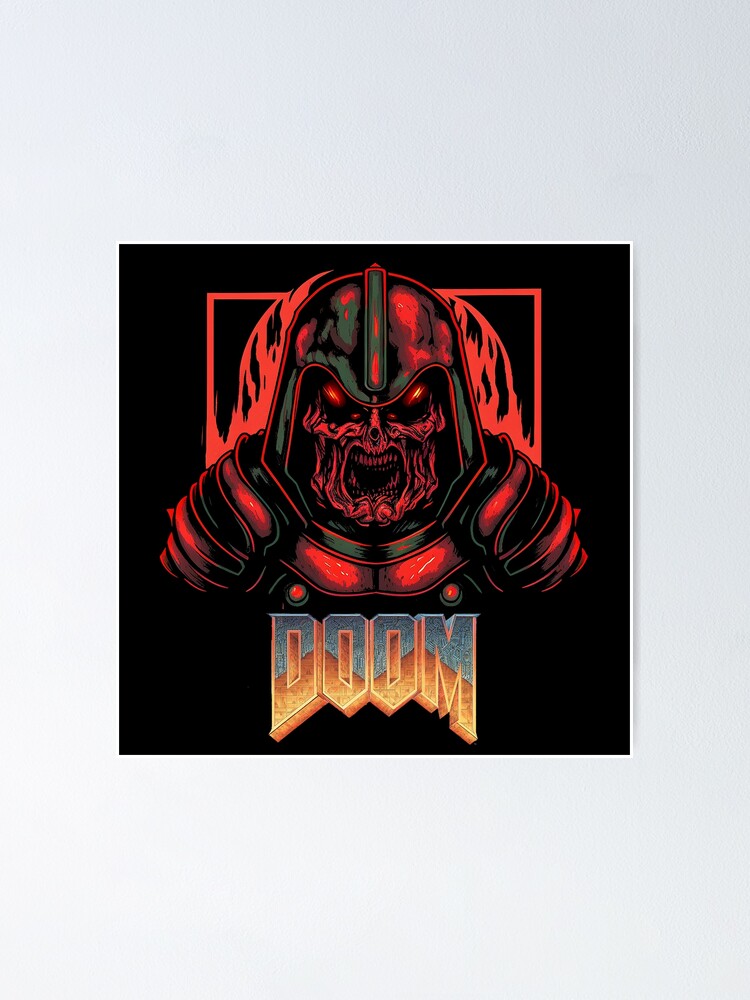 "Doom Guy inspired Gaming Design" Poster for Sale by Aspectvs | Redbubble
