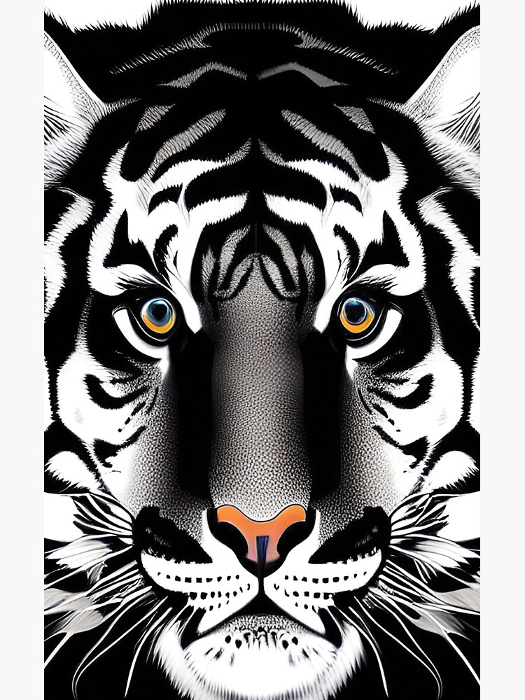 "Close Up Drawing of a Tiger" Sticker for Sale by AImageX | Redbubble