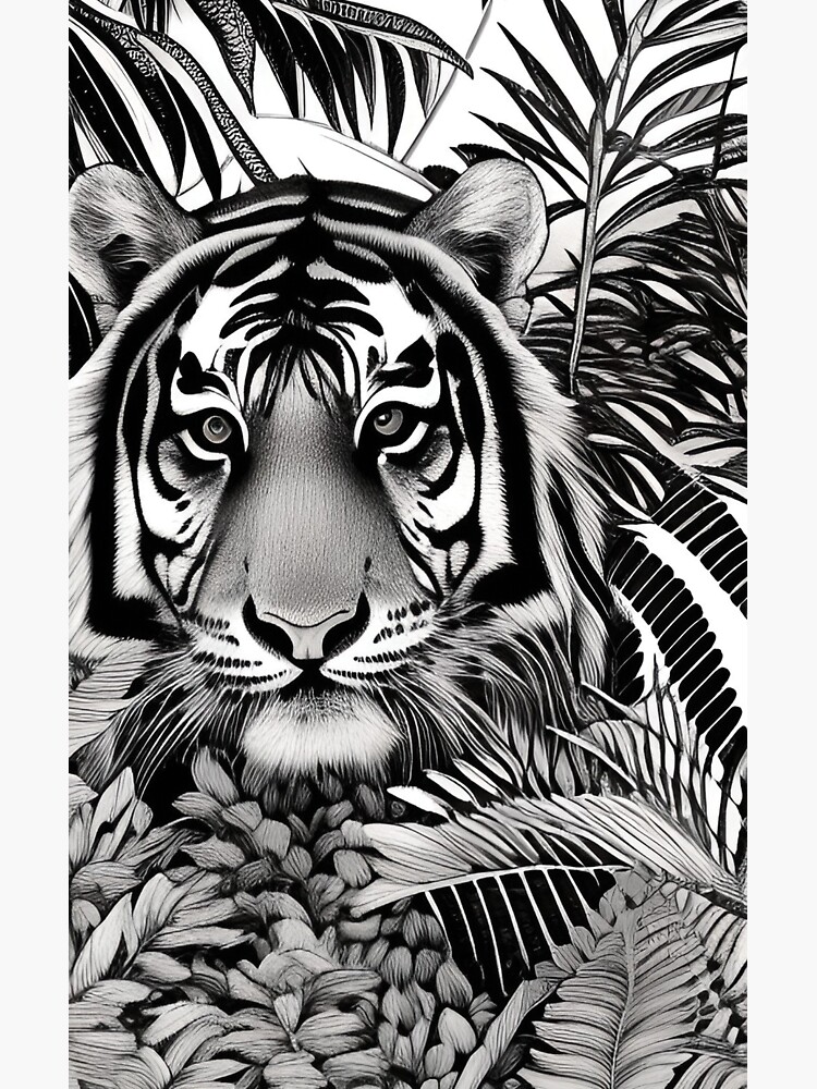 "Close Up Drawing of a Tiger" Sticker for Sale by AImageX | Redbubble