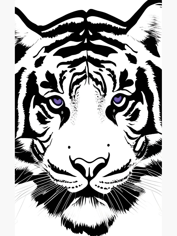 "Close Up Drawing of a Tiger" Sticker for Sale by AImageX | Redbubble