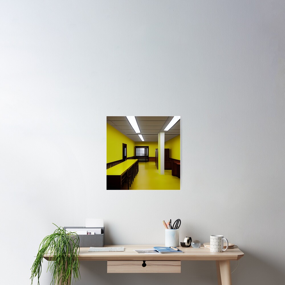 "The Backrooms - Liminal Space - Doors and Yellow Wallpaper" Poster for ...