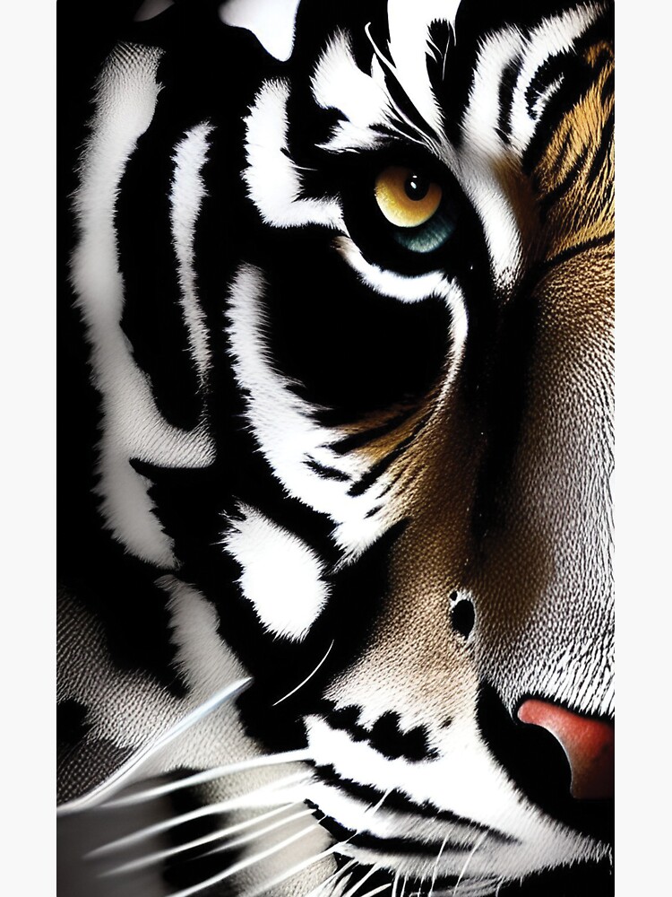 "Close Up Drawing of a Tiger" Sticker for Sale by AImageX | Redbubble